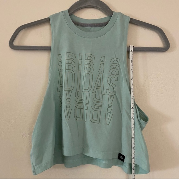 adidas | Tops | Adidas Blue Cropped Tank | Poshmark